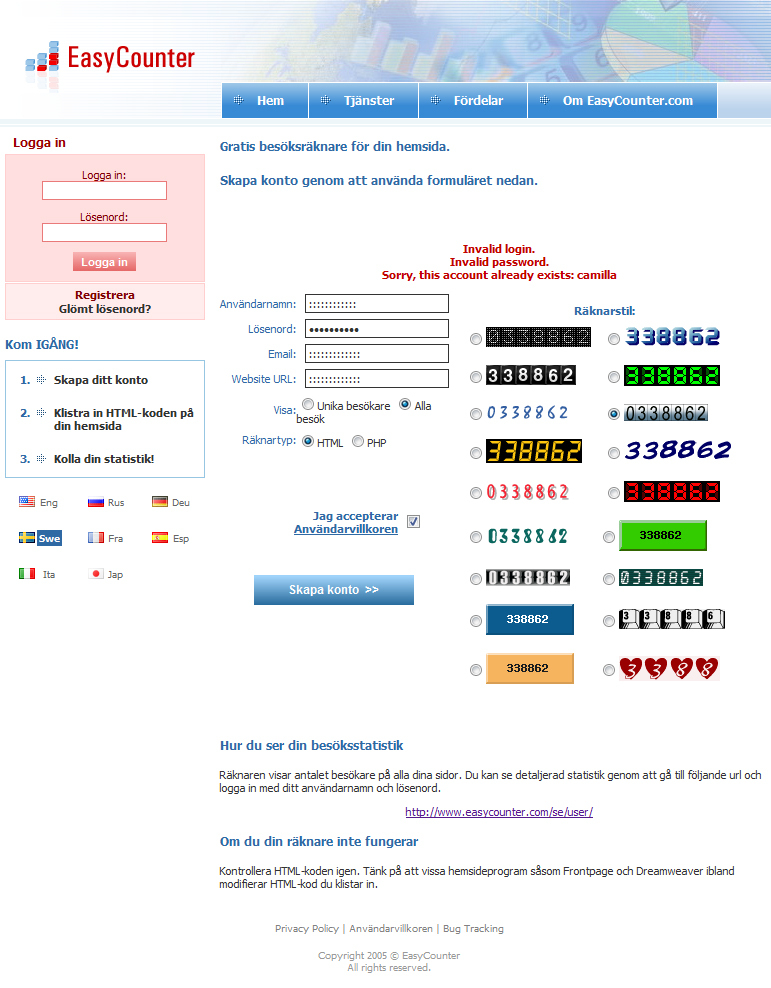 Easy Counter - Fotosidan