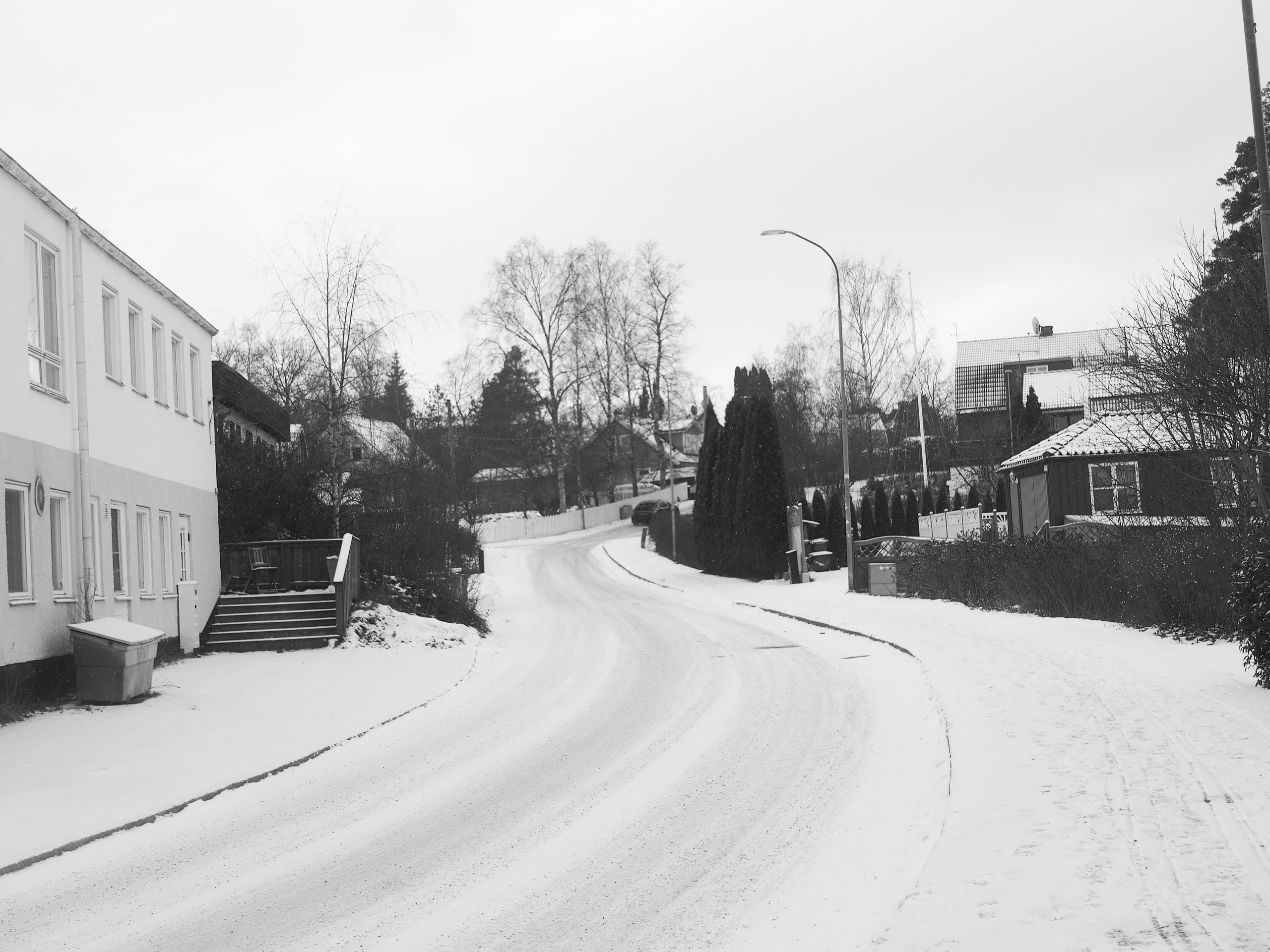 Jag gick ut för att kolla julvädret och det blev svartvita bilder ...